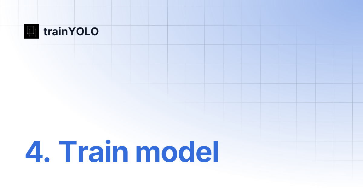 4. Train model | trainYOLO