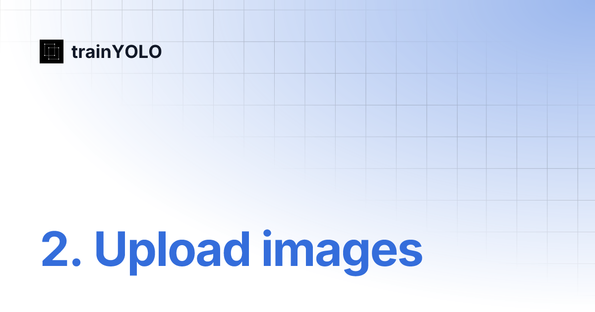 2. Upload images | trainYOLO