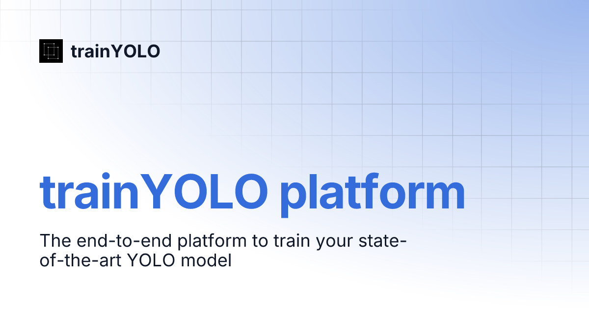 trainYOLO platform | trainYOLO